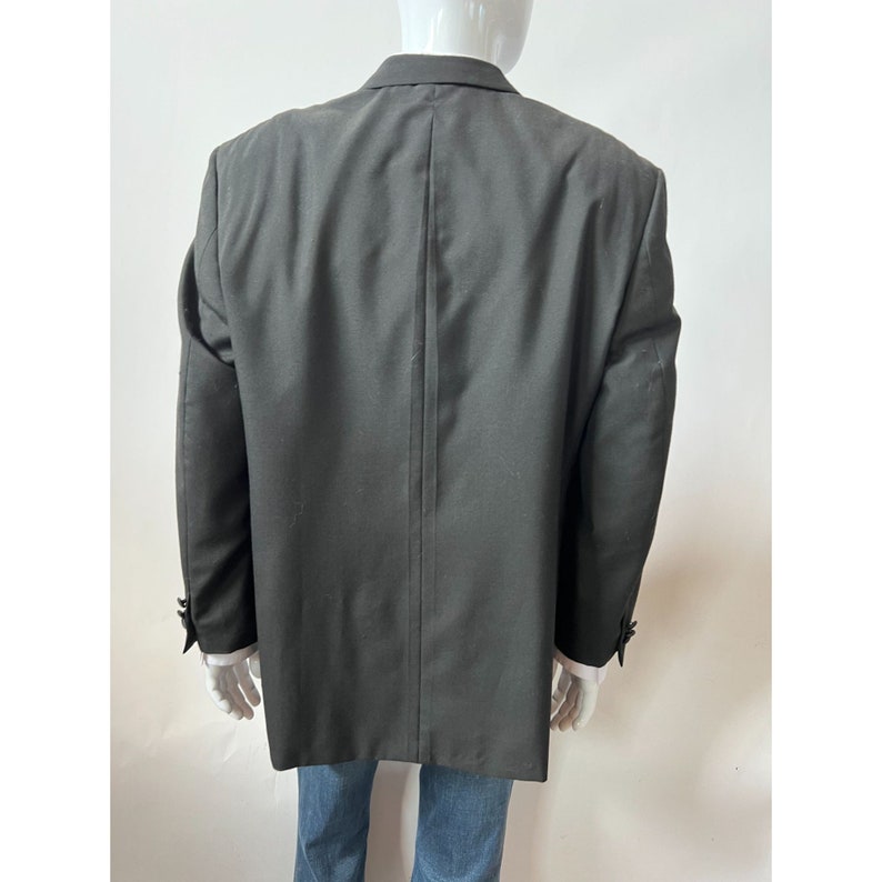 Gerald Austin Vintage Tuxedo Jacket 46R Black Polyester Wool Blend - Etsy