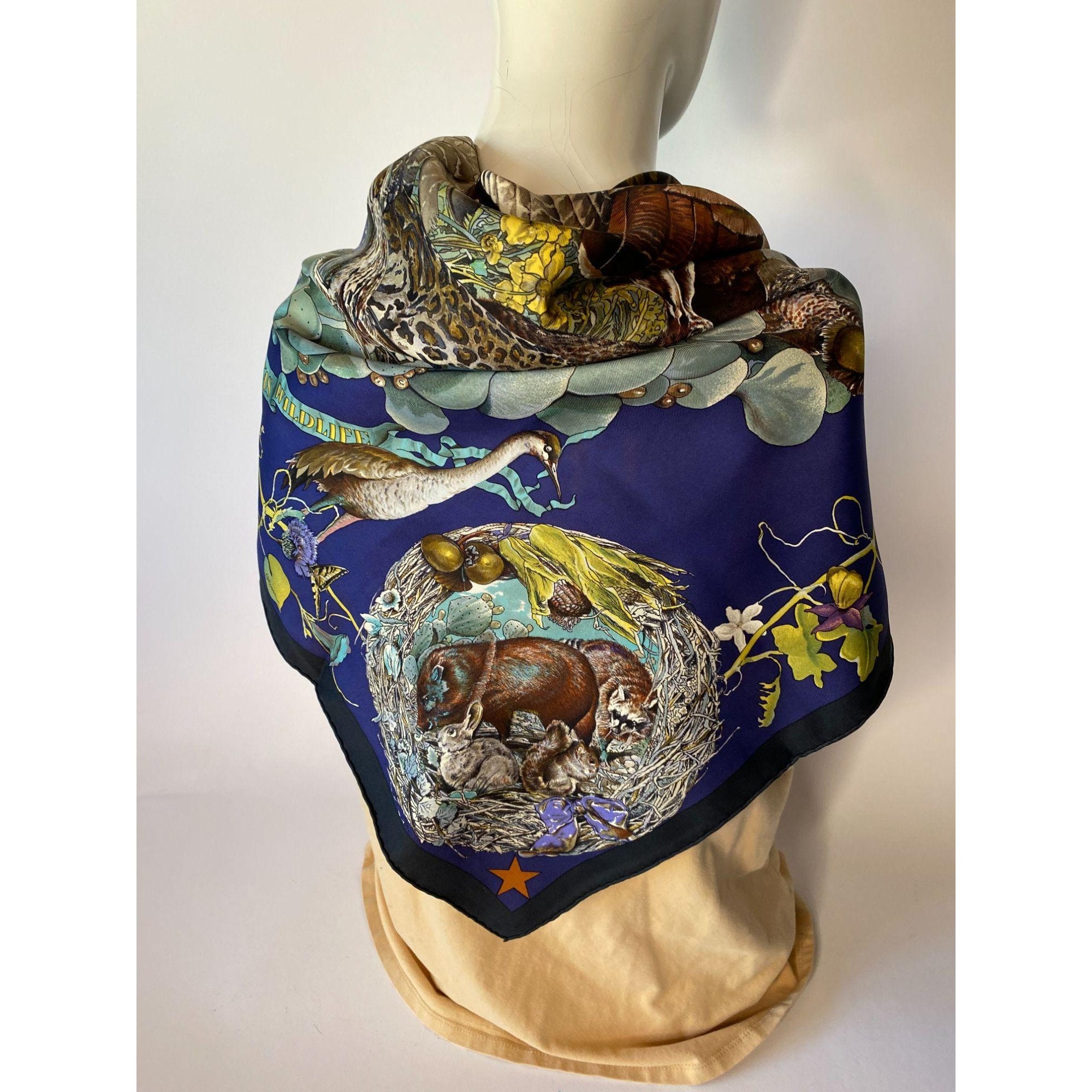 Hermès Faune et Flore Du Texas – Texas Wildlife Scarf by Kermit Oliver ...