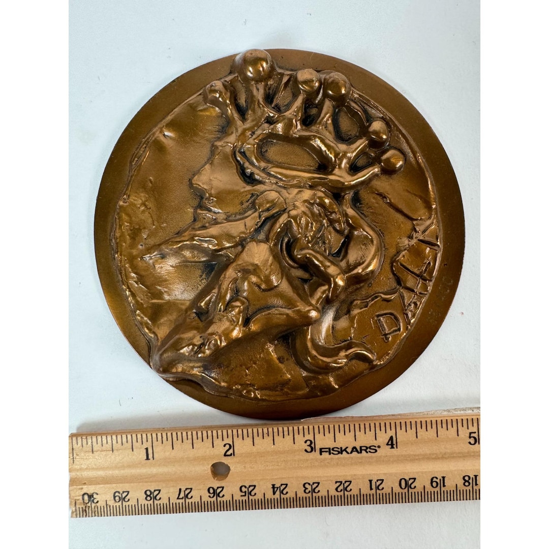Salvador Dali Limited Edition Bronze King David Medallion With Crowned ...