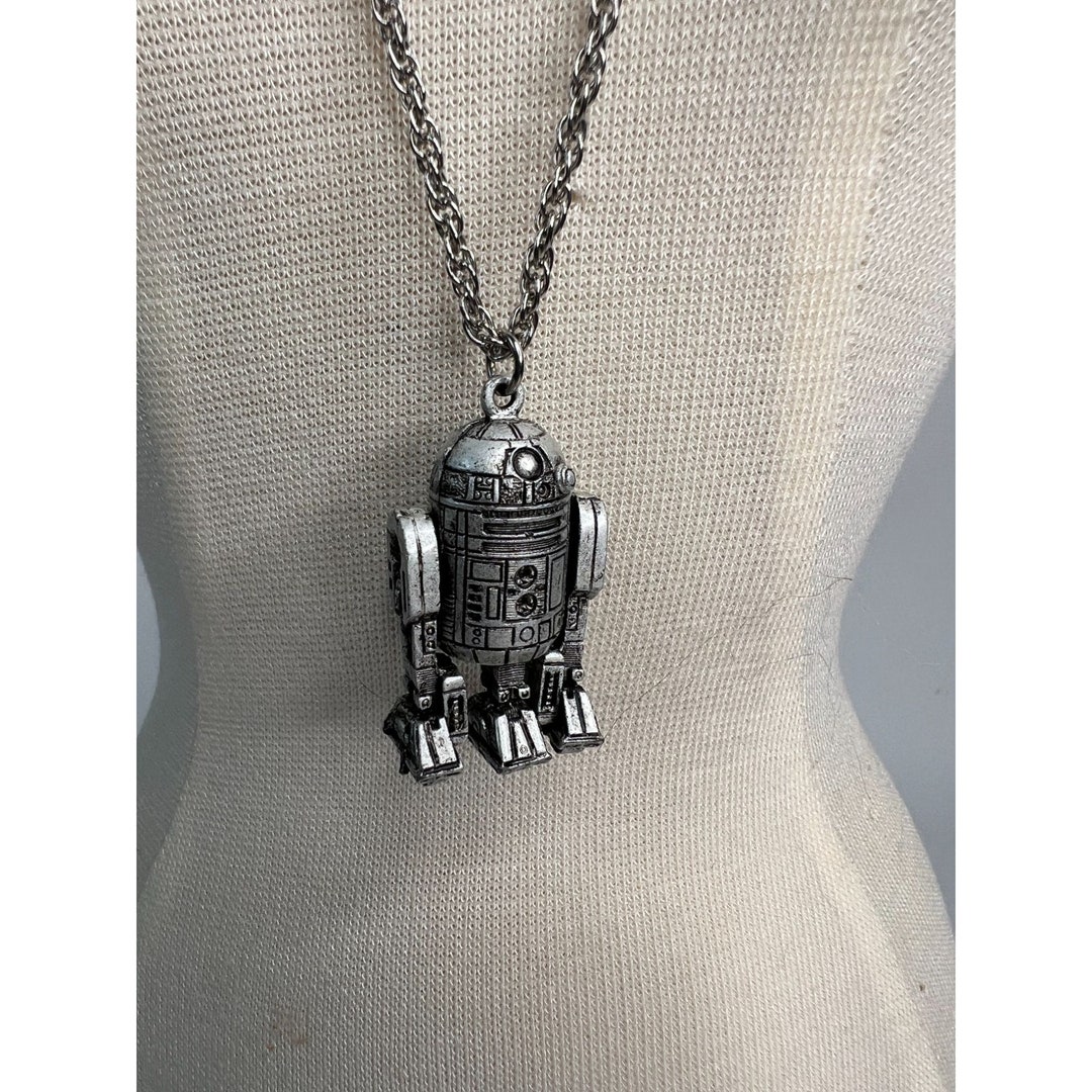 20th Century Fox Vintage Retro R2d2 Star Wars Necklace Silver Metal ...