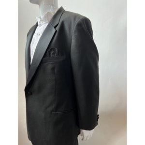 Gerald Austin Vintage Tuxedo Jacket 46R Black Polyester Wool Blend - Etsy