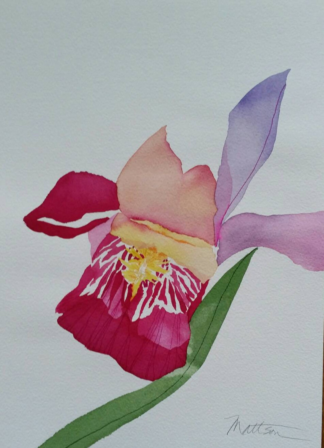 SPRING SALE. "iris Exploding on the Scene" One of a Kind Original ...