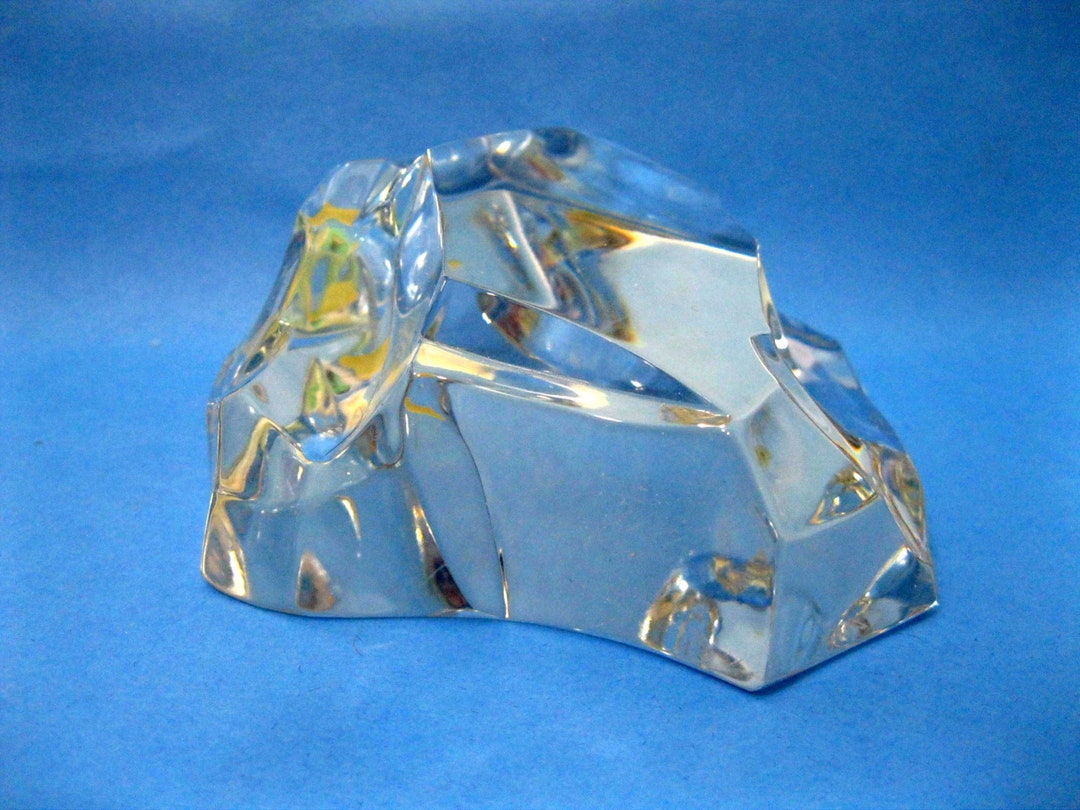 Val St. Lambert Crystal iceberg Paperweight, Original Label - Etsy