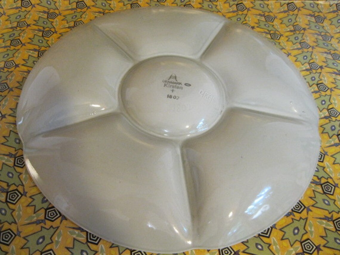 Danish Alumina Faience Large Sectioned Plate/dish Hand - Etsy