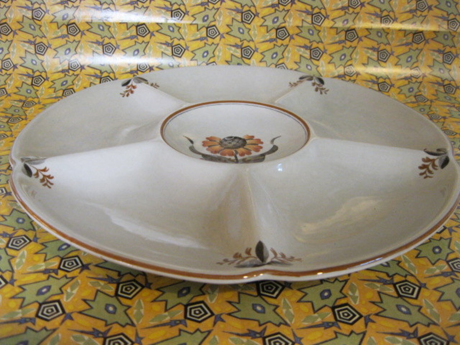 Danish Alumina Faience Large Sectioned Plate/dish Hand - Etsy