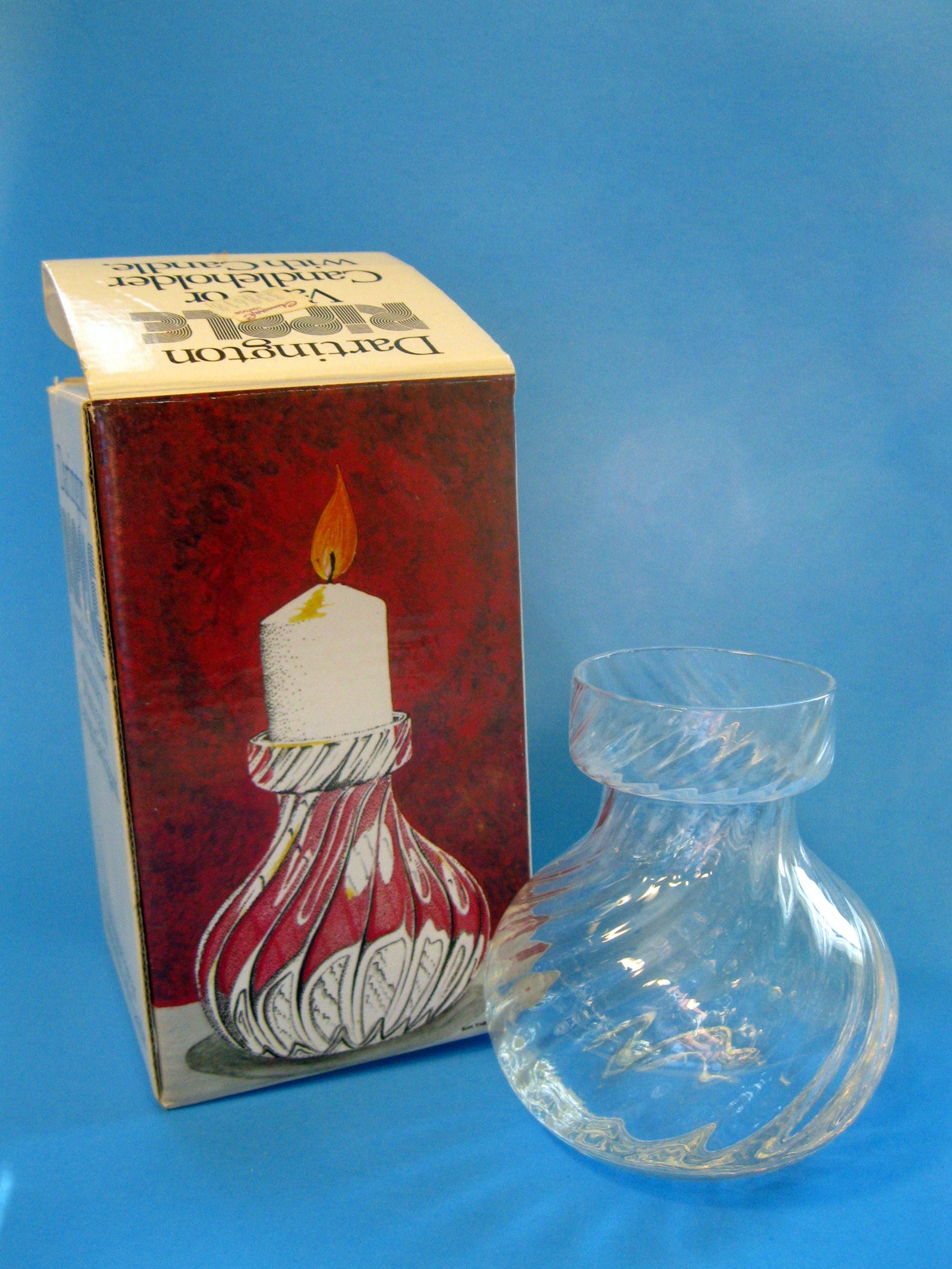 Dartington Glass England Ripple Vase or Candleholder Designed - Etsy