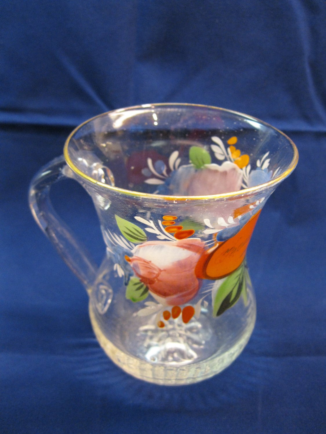 Antique Glass remember Me Mug Enamel Painted - Etsy