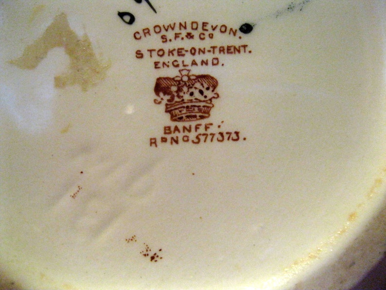 Antique Crown Devon "banff" Vase, Stoke-on-trent England, Ivory, Blush ...