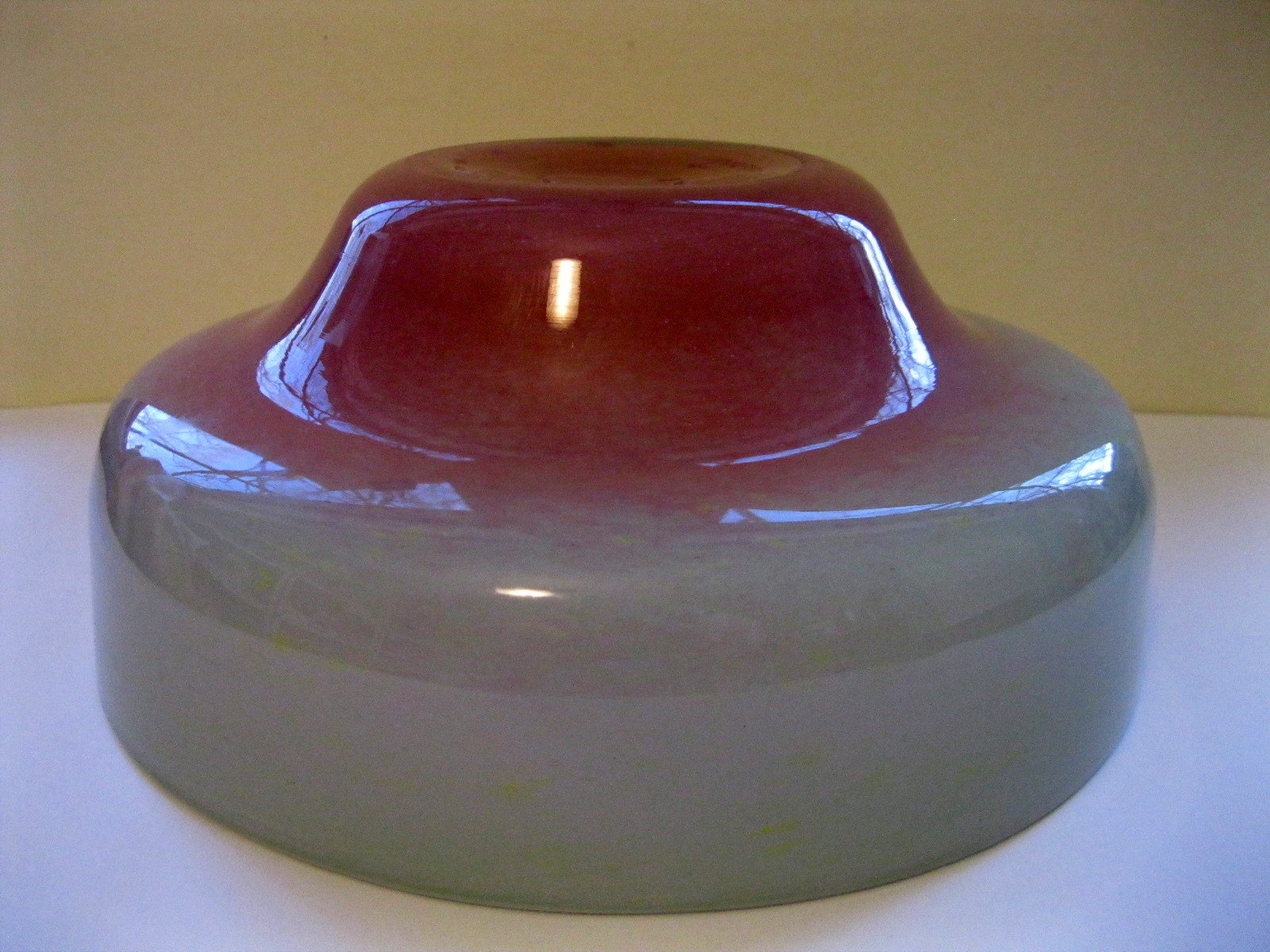 Vasart Glass Bowl Scotland Green and Rose Softly Speckled | Etsy