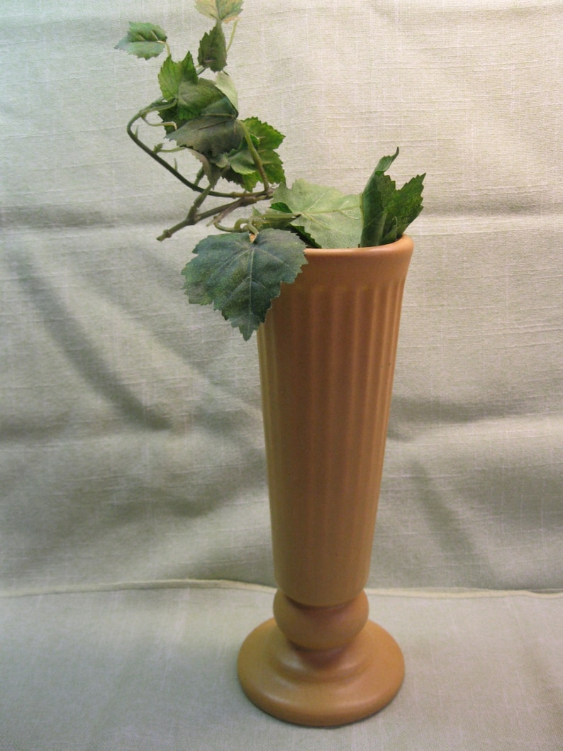 Hyalyn Yellow Pottery Tall Footed Vase Mid Century - Etsy