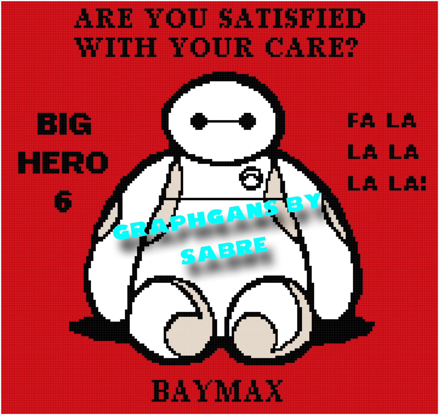Baymax Big Hero Crochet Afghan Graph Pattern - Etsy