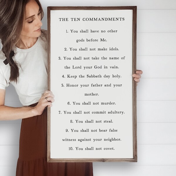 Ten Commandments Sign - Etsy
