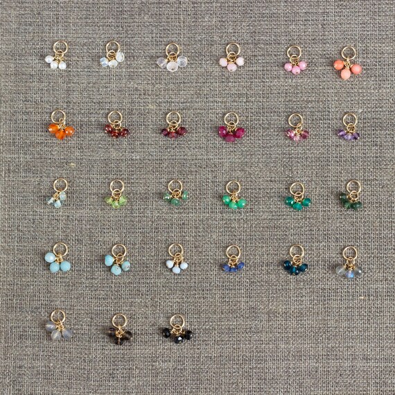 Small Gemstone Pendant Single Stone Pendant Tiny Stone - Etsy