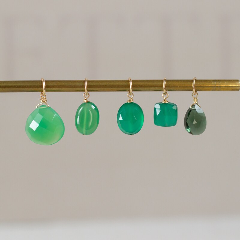 Green Stone Pendant - Etsy