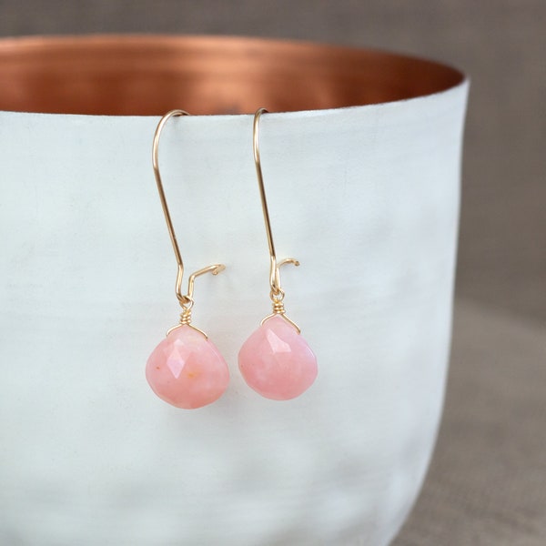 Pink Stone Earrings - Etsy