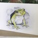 Green Tree Frog - Australian Wildlife Art Greeting Card - Waterways ...