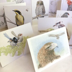 Mini Gift Cards Box Set of 12 Australian BIRDS Wildlife Recycled Card ...