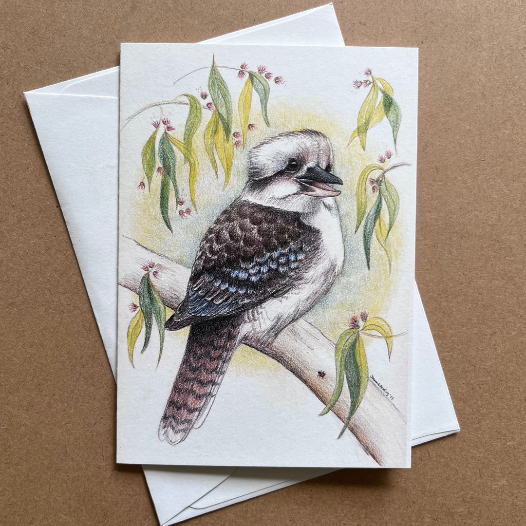 Kookaburra Sings - Greeting Card. Australian Wildlife Art. Aussie ...