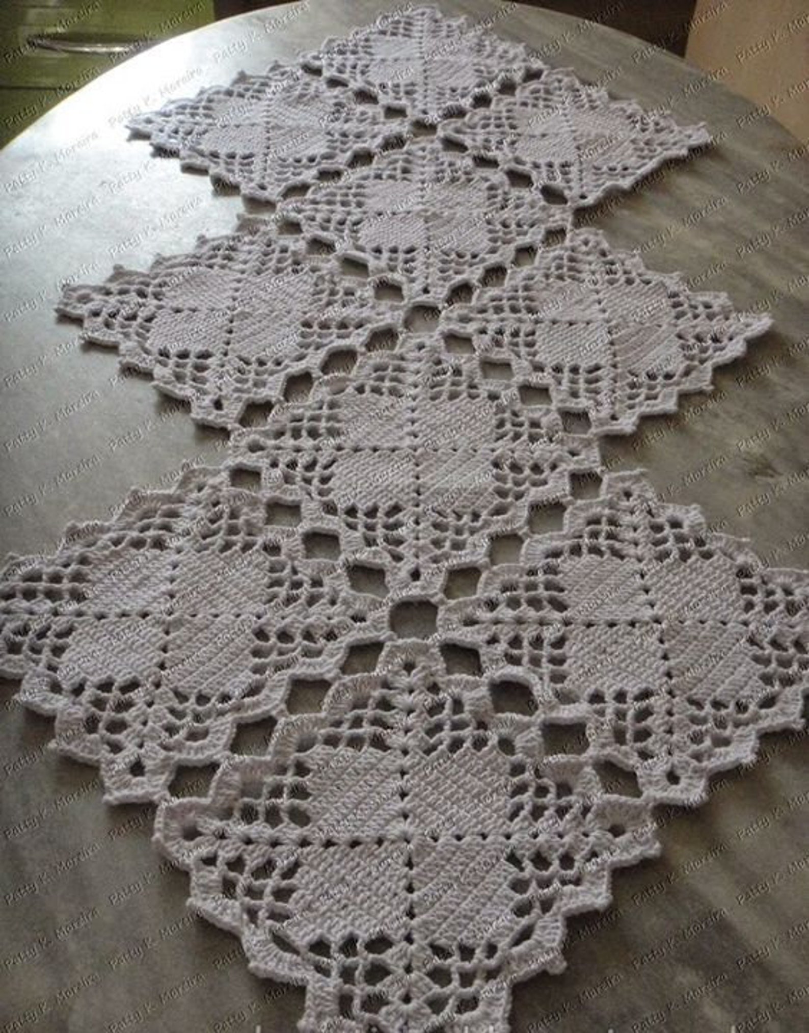 Ecru Lace Rhombus Doily Cover Coaster Handmade Crochet - Etsy