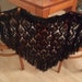 Black Triangle Scarf Shawl - Mohair and Acrylic Unique Handmade Crochet ...