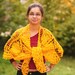 Yellow Triangle Scarf Shawl Mohair and Acrylic Unique Handmade Crochet ...