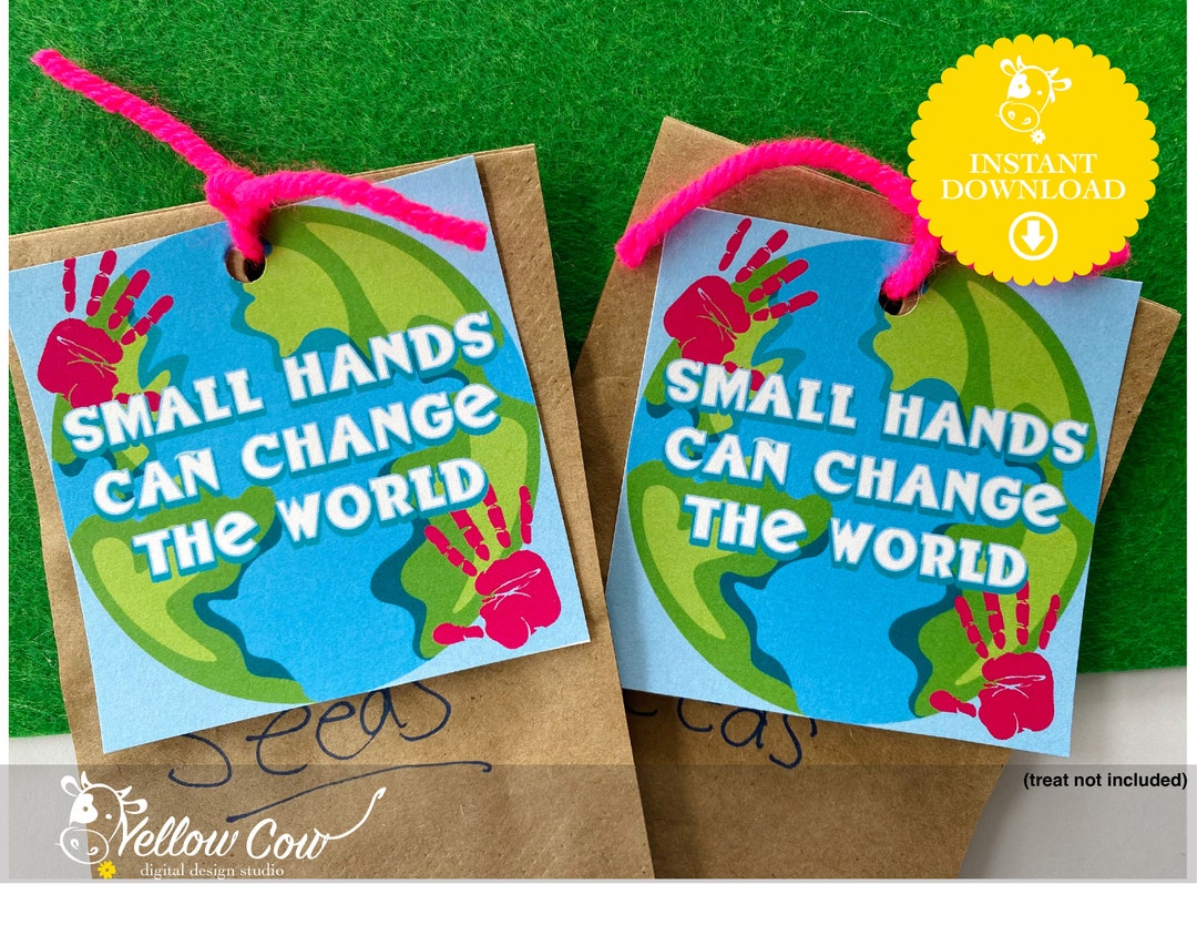 Printable Earth Day Tags,kids Earth Day Gift Tag,earth Day Treat,earth ...