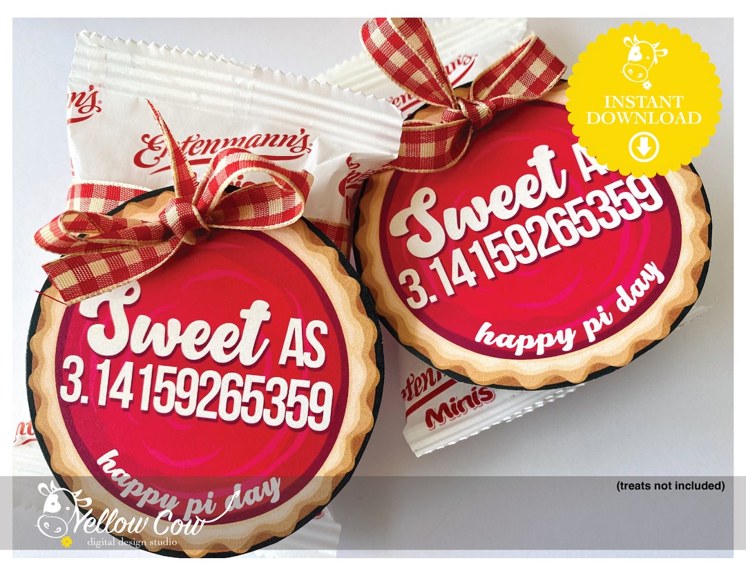 Printable Pi Day Snack Tags,sweet as Pi Day Treat Tags,pi Day Party ...