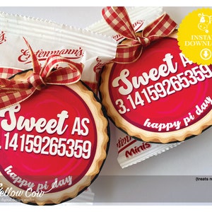 Printable Pi Day Snack Tags,sweet as Pi Day Treat Tags,pi Day Party ...
