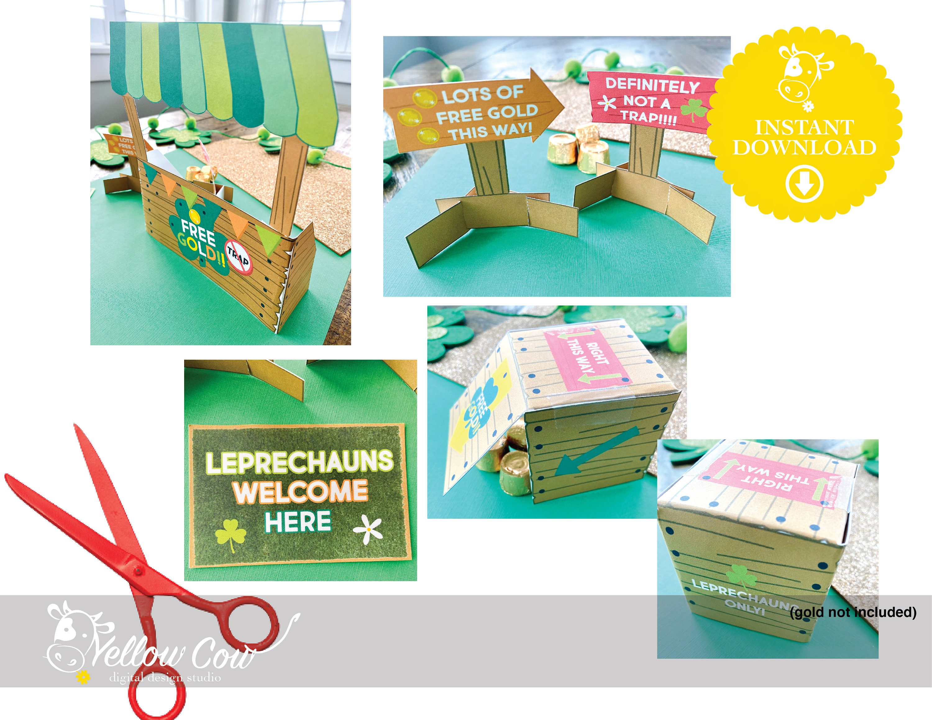 Printable Leprechaun Trap Kitinstant Downloaddiy Leprechaun | Etsy