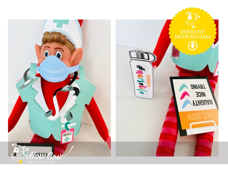 Printable Nurse Elf Kiteasy DIY Elf Magicelf - Etsy