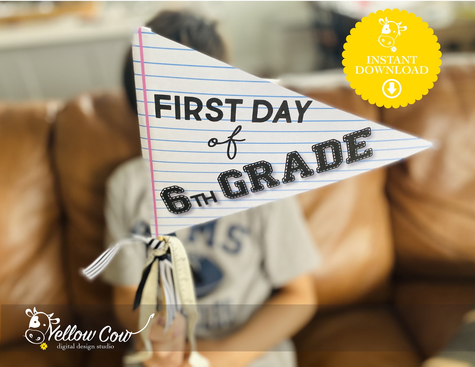 Printable First Day of School Pennant Flagspreschool 6th - Etsy