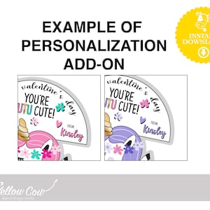 Unicorn Ballerina Valentinesscrunchie Valentine Cardsinstant - Etsy