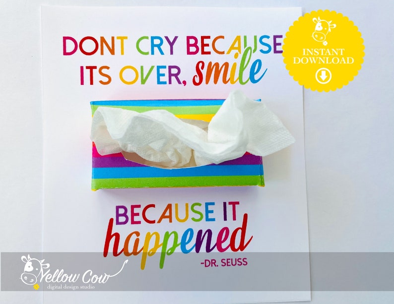 Printable Card with Mini Tissue BoxInstant DownloadHappy | Etsy