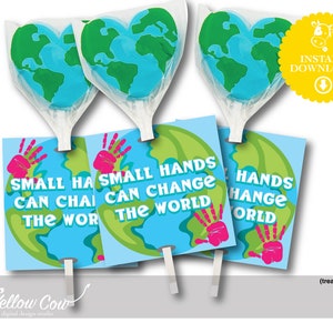 Printable Earth Day Tags,kids Earth Day Gift Tag,earth Day Treat,earth ...