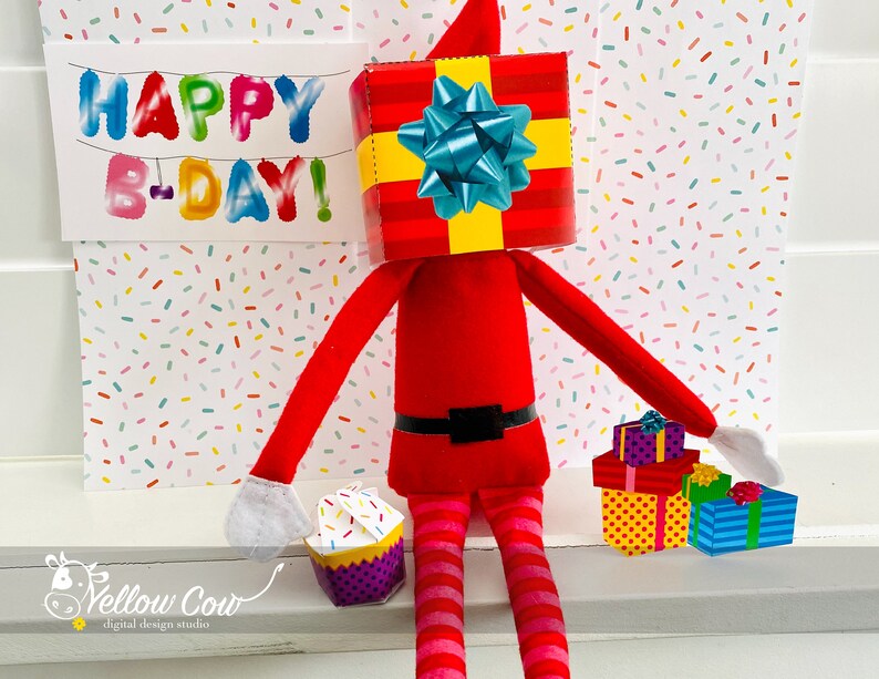 Holiday Elf Printable Kit. Birthday Party Elf Props & Setup. Instant ...