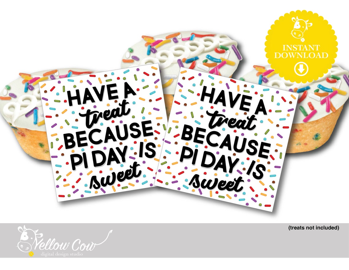 Printable Pi Day Snack Tags3.14 Pi Day Treat Tagspi Day - Etsy