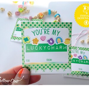 Printable Lucky Charm Gift Tag,you're My Lucky Charm,lucky Charm ...