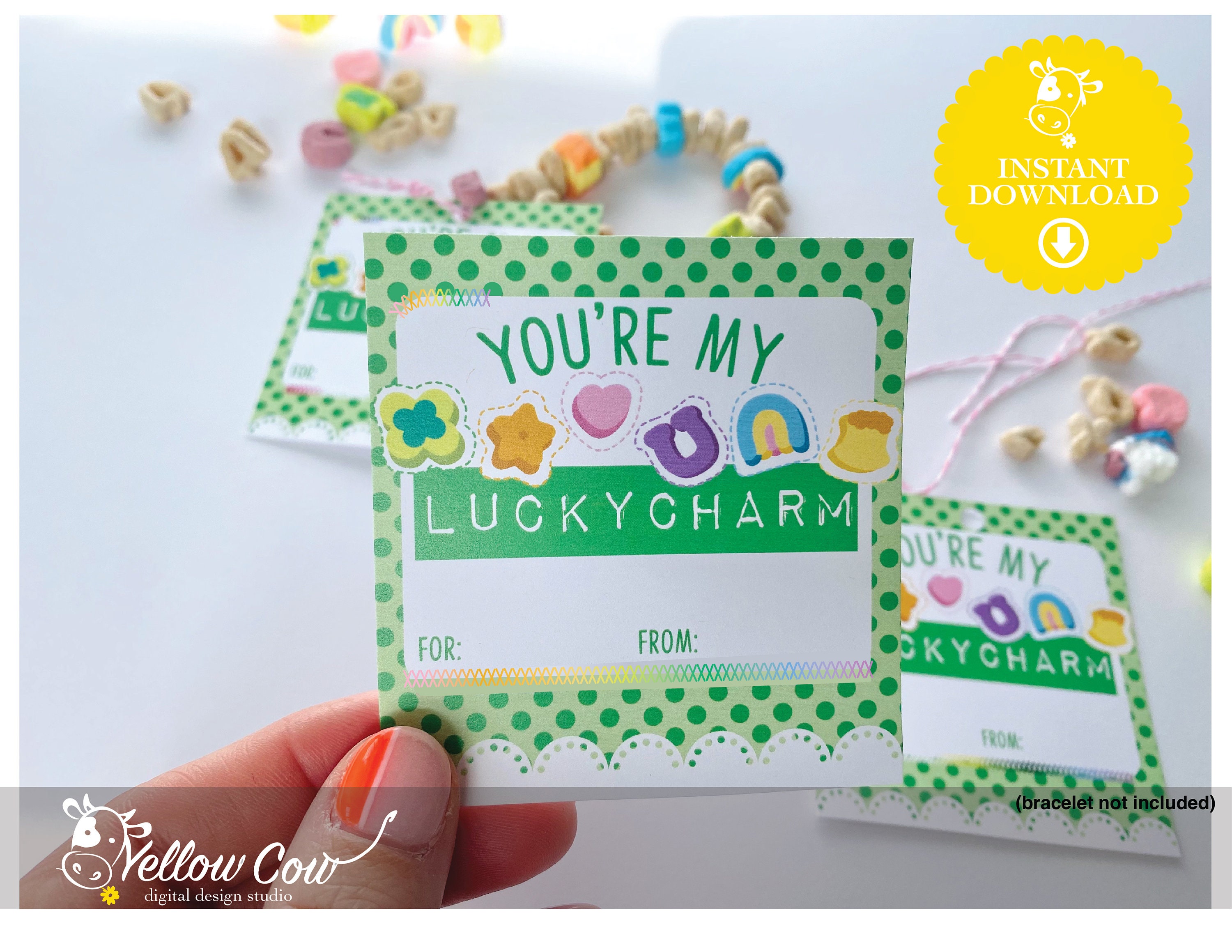 Printable Lucky Charm Gift Tag,you're My Lucky Charm,lucky Charm ...