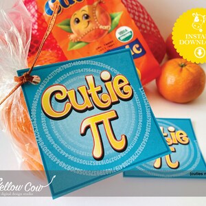 Printable Cutie Pi Day Snack Tags,pi Day Treat Tags,pi Day Party Favor ...