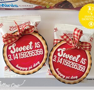 Printable Pi Day Snack Tags,sweet as Pi Day Treat Tags,pi Day Party ...