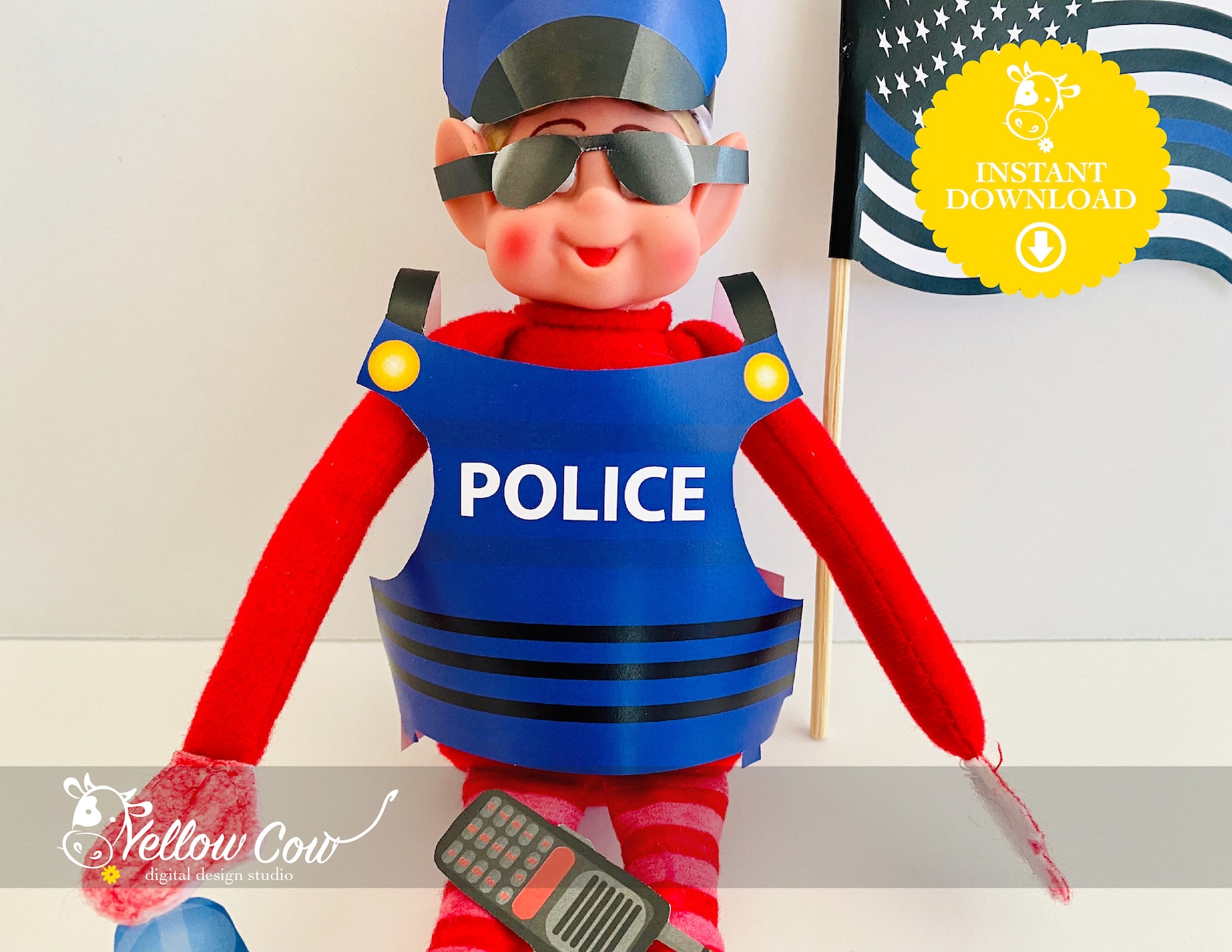 Printable Police Officer Elf Disguiseeasy DIY Elf Magicelf | Etsy