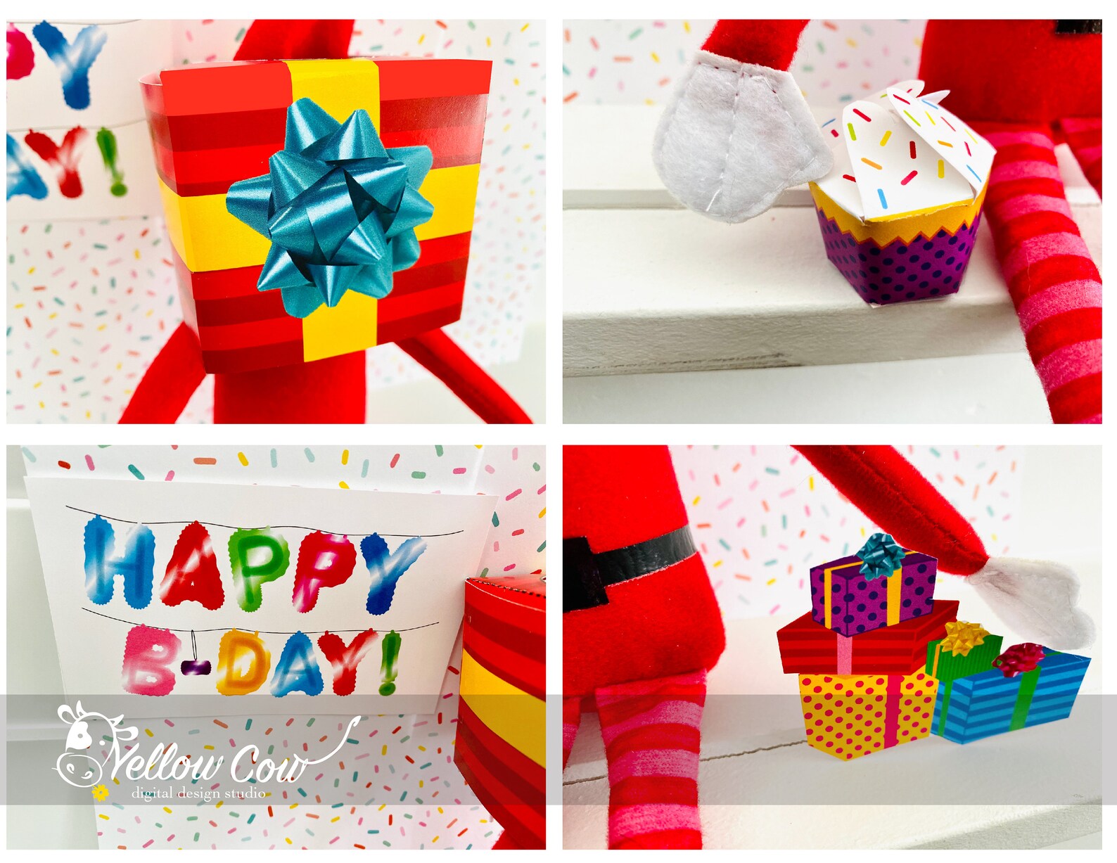 Holiday Elf Printable Kit. Birthday Party Elf Props & Setup. Instant ...