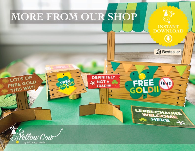 Printable Leprechaun Trap Kit,instant Download,diy Leprechaun Trap, St ...