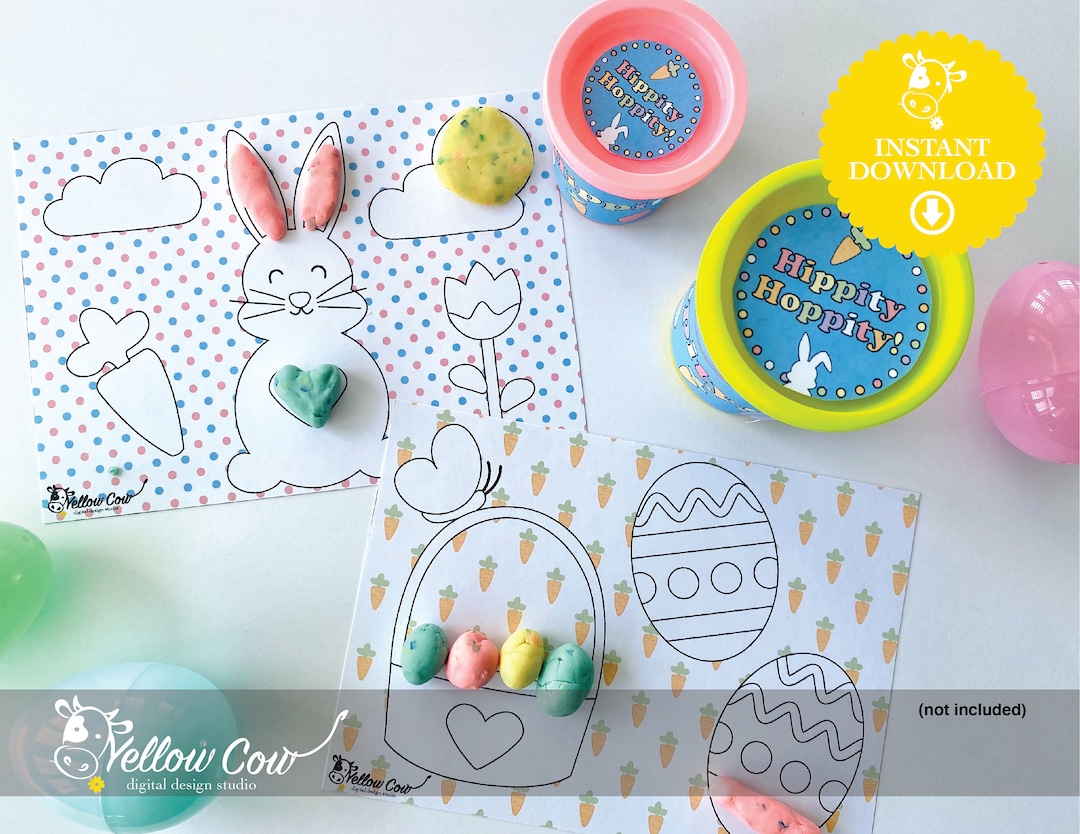 Printable Easter Play Dough Activity Kit,easter Play Dough Labels and ...