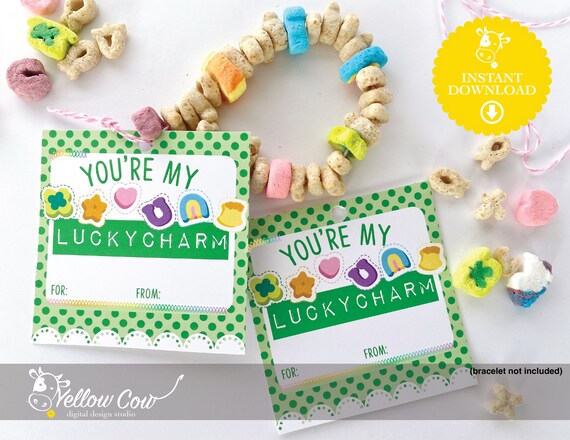 Printable Lucky Charm Gift Tagyou're My Lucky Charmlucky | Etsy