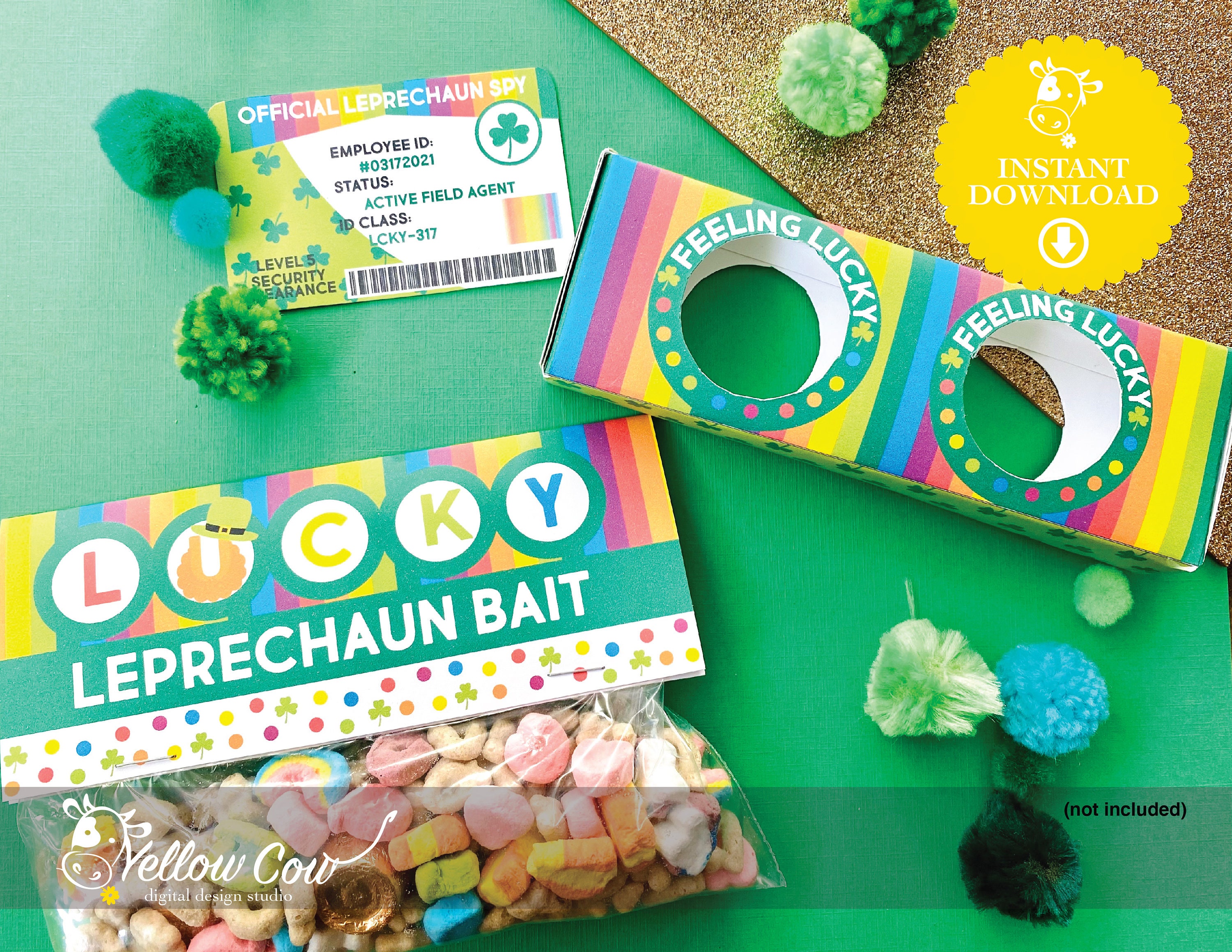 Printable Leprechaun Spy Kit,instant Download,leprechaun Hunter Kit, St ...
