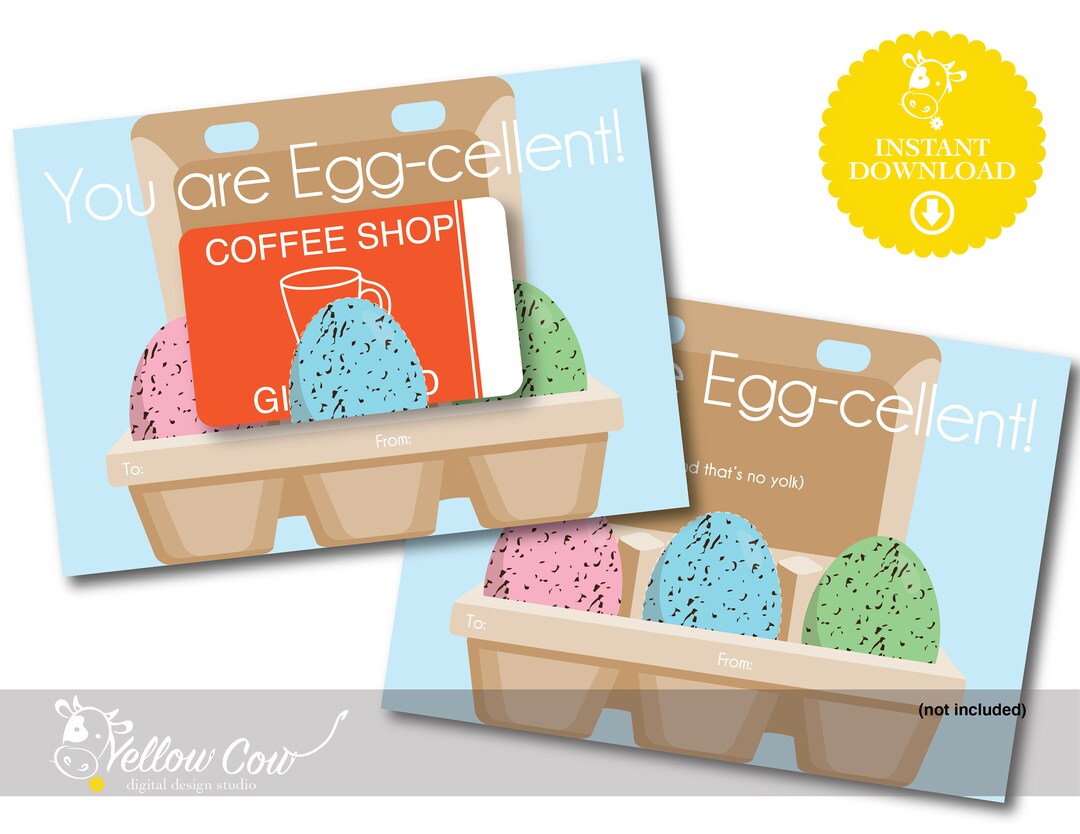Printable Easter Gift Card Holder,non-religious Easter Gift Card Holder ...