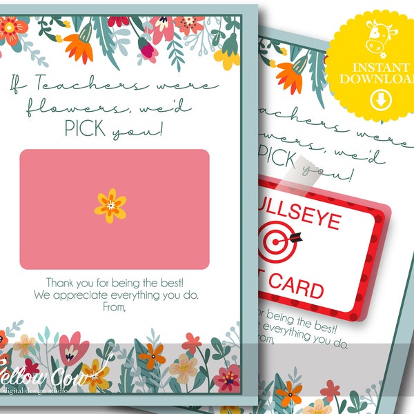 Floral Teacher Appreciation Printable - Etsy