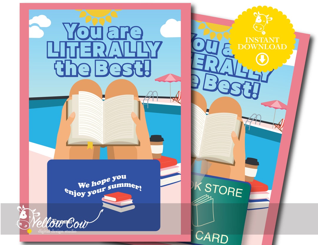 Teacher Gift Card Holder,printable Gift Card Holder,book Store Gift ...