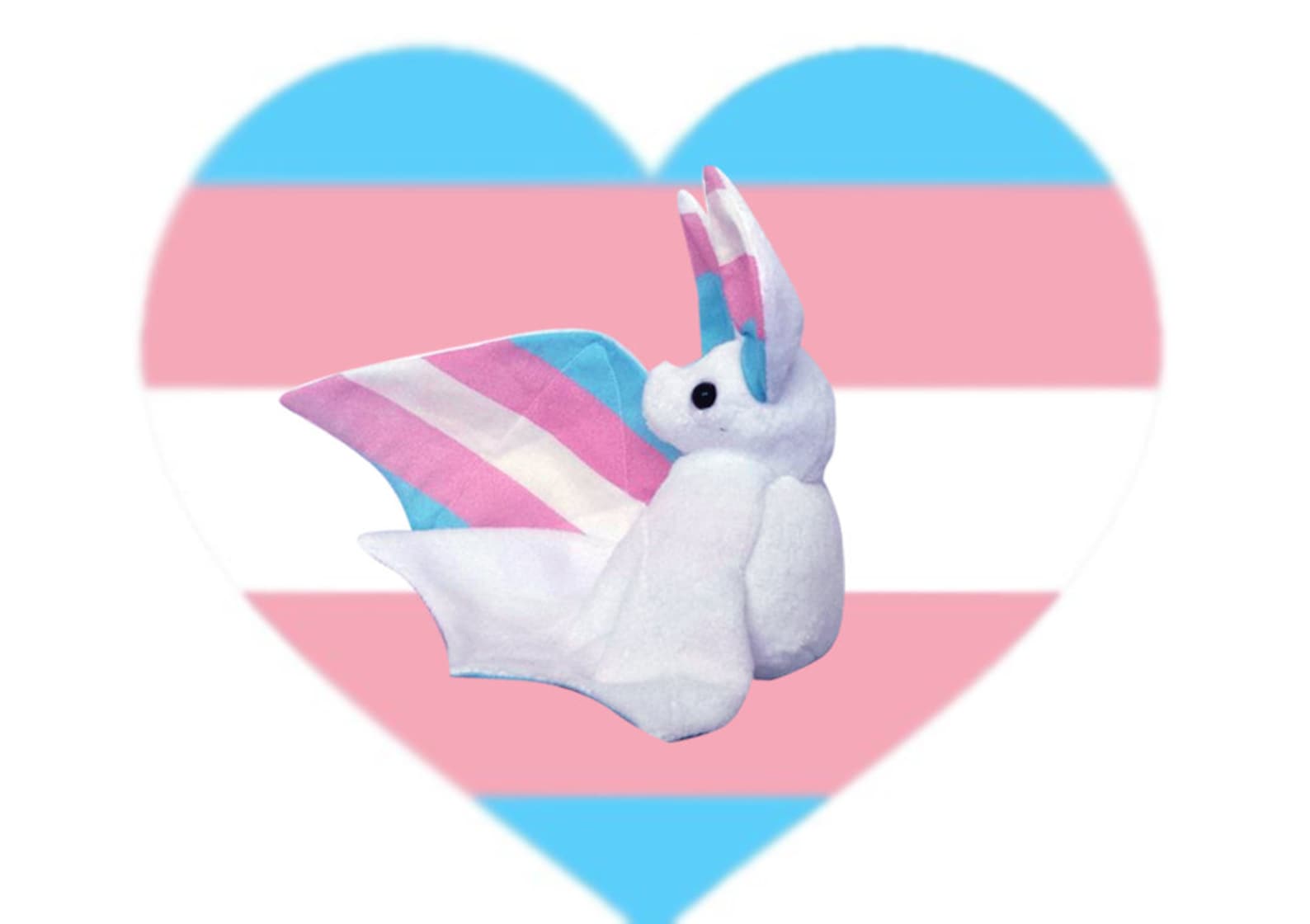 Handmade White Transgender Pride Bat Doll - Made to Order LGBTQIA Gift ...